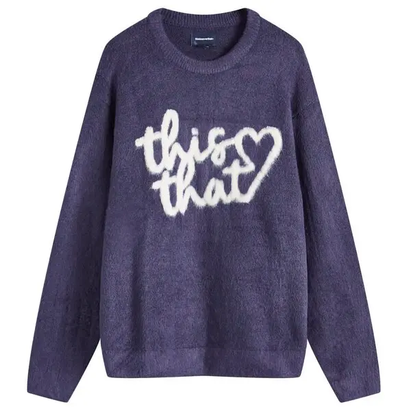 THISISNEVERTHAT Logo Knit Sweat - Purple