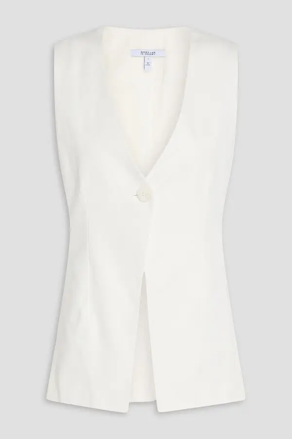 Derek Lam 10 Crosby Francesca Cotton And Tencel™-blend Twill Vest