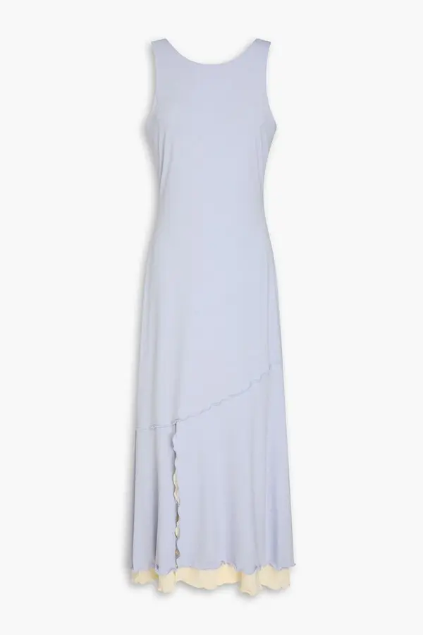 Derek Lam 10 Crosby Stephanie Ruffled Stretch-jersey Midi Dress