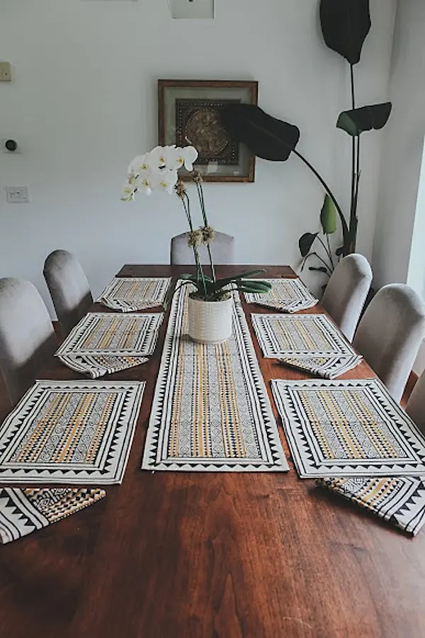 BE DEVA Table Set In Geometric - Gold