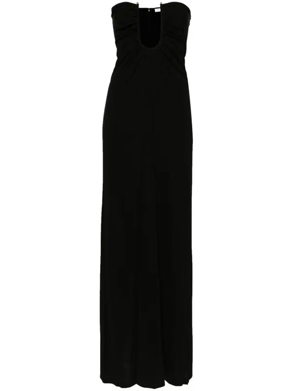 Christopher Esber Arced Palm Strapless Dress - Black
