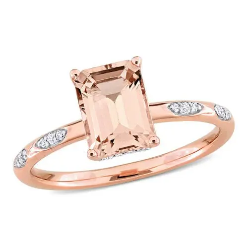 JULIANNA B. 14k Morganite And Diamond Ring