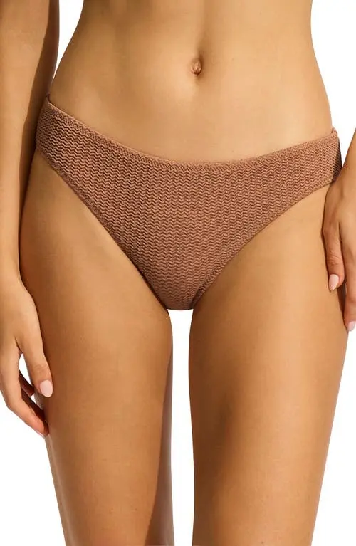 Seafolly Sea Dive Hipster Bikini Bottom - Bronze