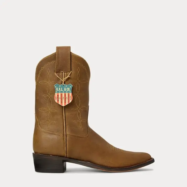 Ralph Lauren Double Rl Limited-Edition Leather Boots - Pale Russet 