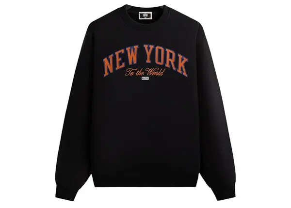 Kith X New York Knicks Vintage Nelson Crewneck Sweatshirt - Black