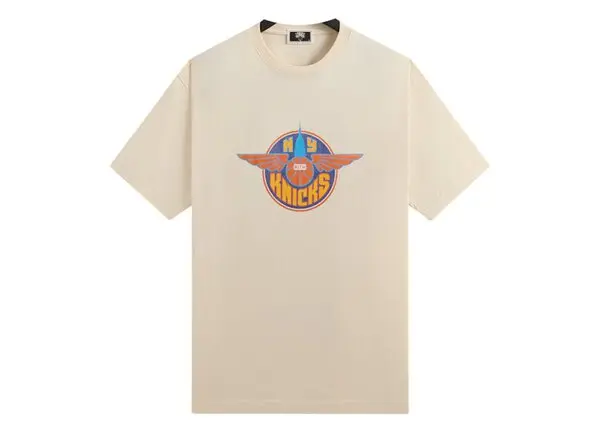 Kith X New York Knicks Wingman Vintage Tee Shirt - Sandrift