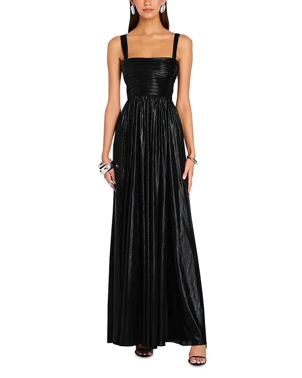 Retrofete Iris Metallic Dress - Metallic Black