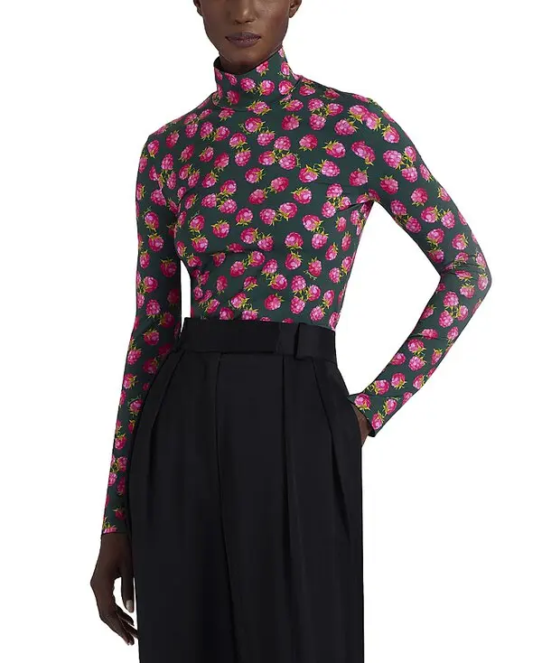 La DoubleJ Turtleneck Top - Lampone Mini Emerald