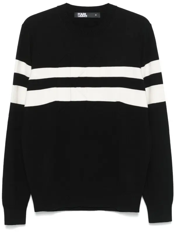Karl Lagerfeld Monogram Jacquard Sweater