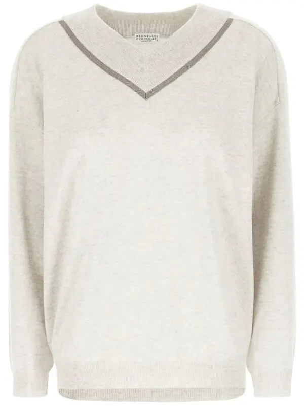 Brunello Cucinelli Bead-detailed Cashmere Jumper
