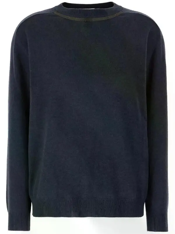 Brunello Cucinelli Bead-detailed Cashmere Jumper - Blue