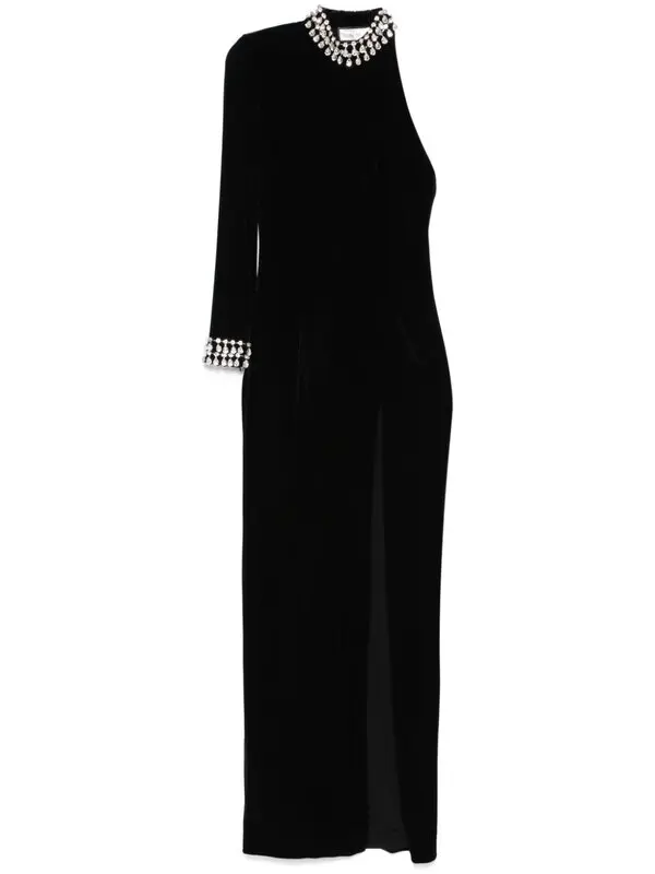 NISSA One-shoulder Velvet Gown