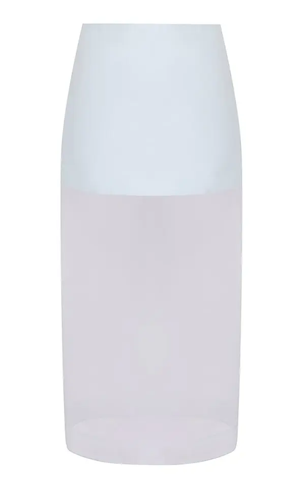 Zimmermann Layered Silk Midi Skirt - Light Blue