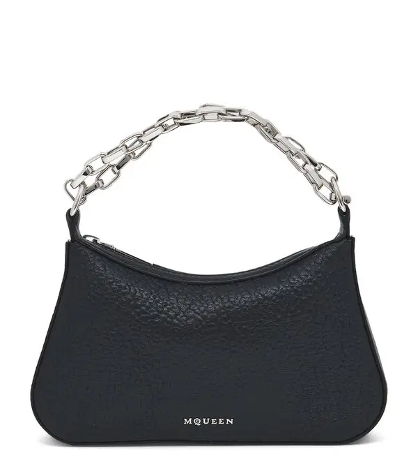 Alexander McQueen Mini Lambskin T-bar Shoulder Bag - Black