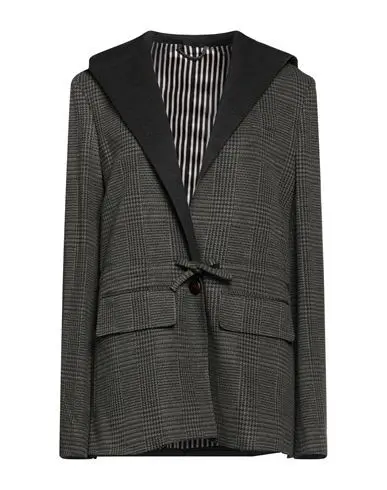 VI TO VI Checked Blazer - Green