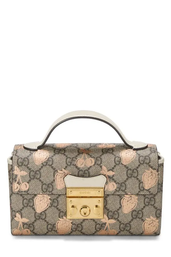 Gucci Gg Supreme Canvas Padlock Mini Bag - Multi