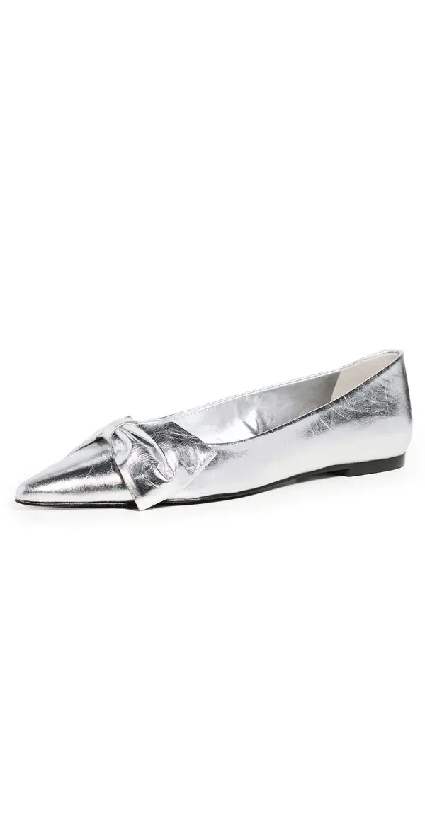 Schutz Lyla Half Bow Flats - Broken Glass