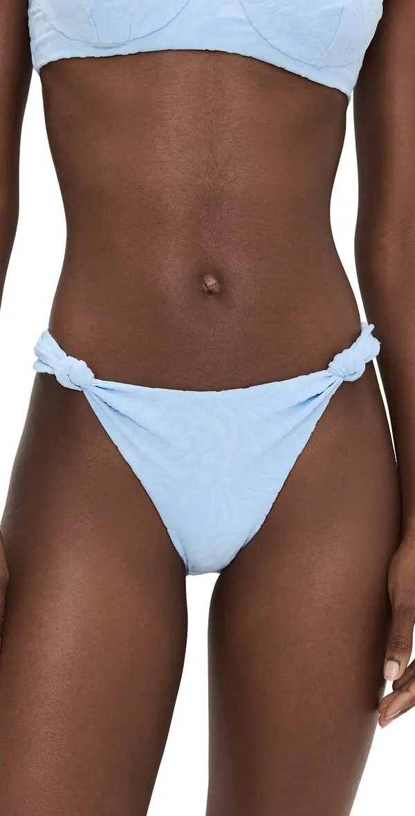 Sir The Label Dawn Knot Bikini Bottom - Sky Floral
