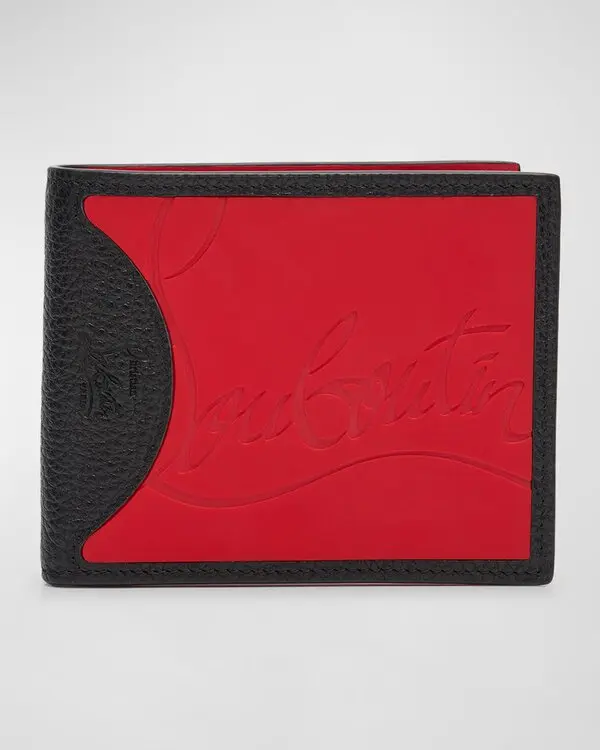 CHRISTIAN LOUBOUTIN Coolcard Two-tone Leather Wallet - Black