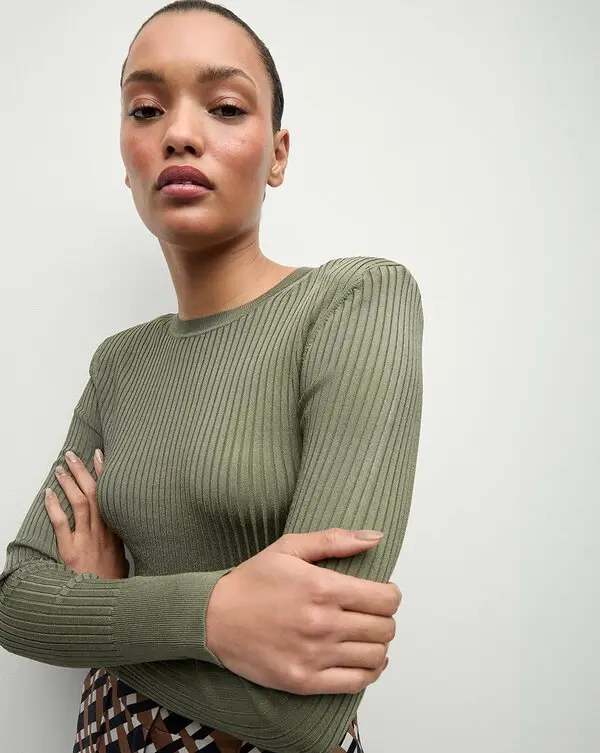 Veronica Beard Acara Pullover - Stone Army