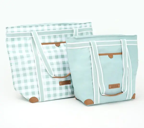 CALIFORNIA INNOVATIONS 2pc 50 & 30 Can Deluxe Insulated Totes