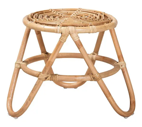 BALI & PARI Jacinda Natural Brown Rattan End Ta Ble