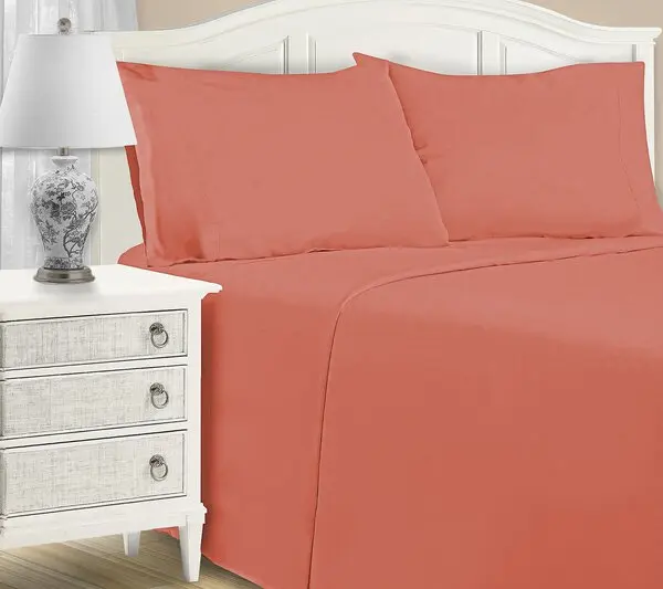 SUPERIOR 1200tc Cotton Blend Deep Pocket Bed Sh Eet Set, Queen