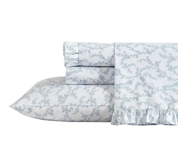Laura Ashley Victoria Ruffled Hem Standard Pill Owcase Set