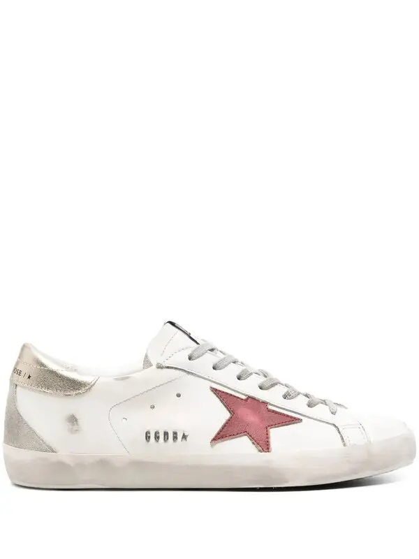 Golden Goose Sneakers In White/Red/Platinum/Ice 24% Off