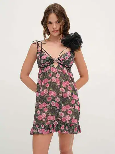 Victoria'S Secret For Love & Lemons Ciara Slip Dress - Floral | Editorialist