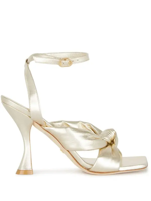 STUART WEITZMAN 100mm Playa Sandals - Gold