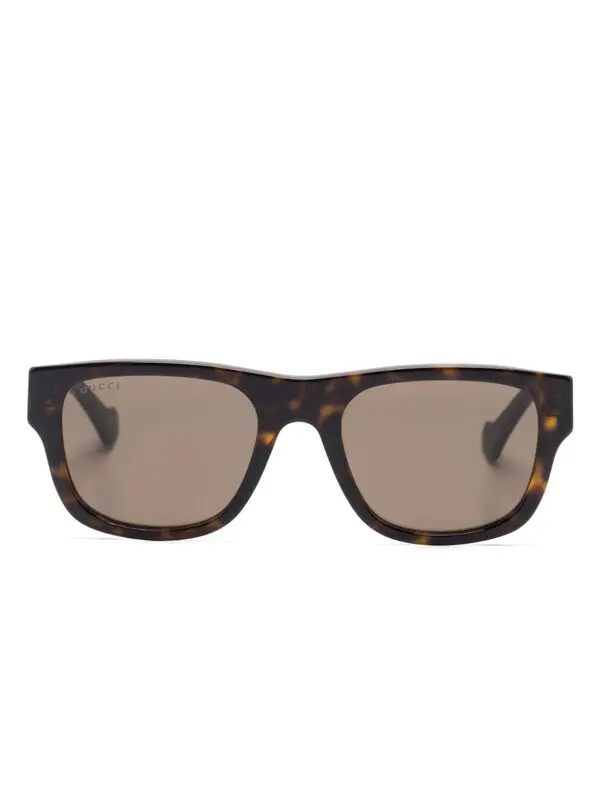 Gucci Tortoiseshell Square-frame Sunglasses