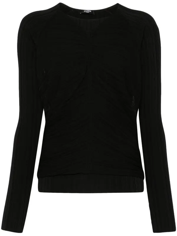Balmain Plissé Blouse