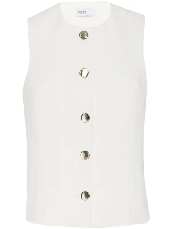 Rosetta Getty Cady-texture Buttoned Vest