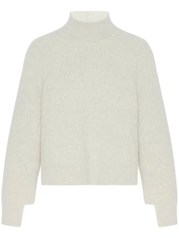 Rosetta Getty Panelled Ribbed Jumper - White