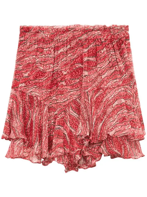 MARANT ETOILE Sornel Printed Shorts - Red