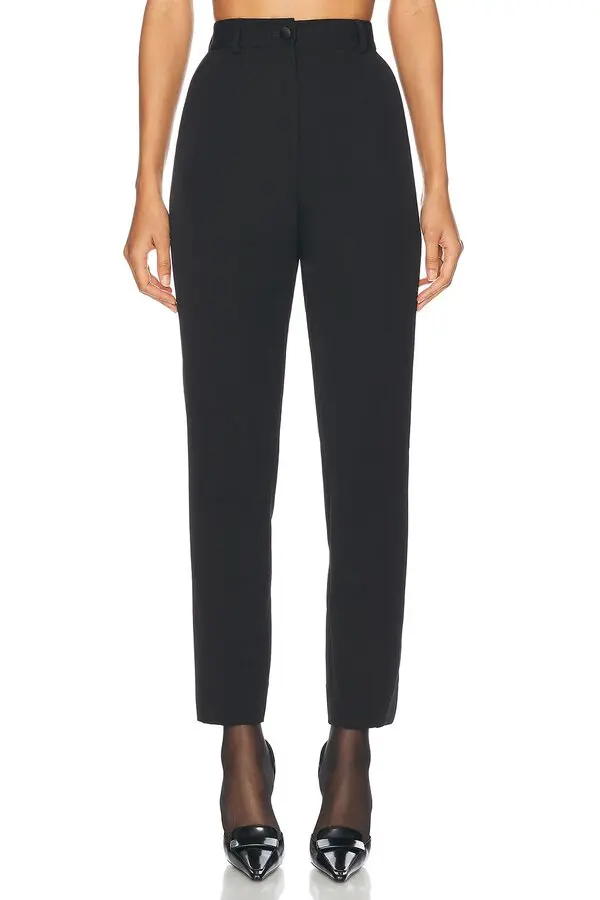 Dolce & Gabbana High Waisted Tuxedo Pant In Black