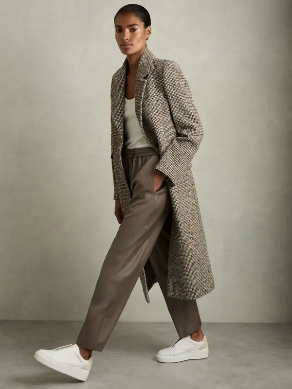 REISS Riley Wool-blend Tapered Trousers
