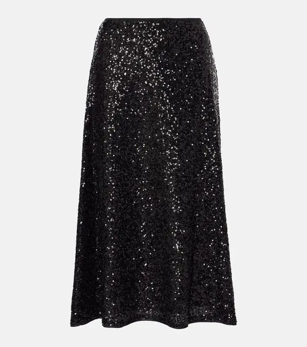 Diane Von Furstenberg Araminta Sequined High-rise Midi Skirt