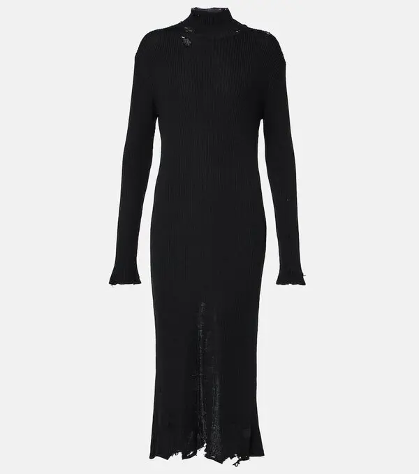 Balenciaga Wool-blend Midi Dress