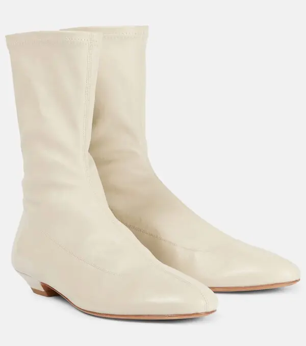 Khaite Apollo Leather Ankle Boots