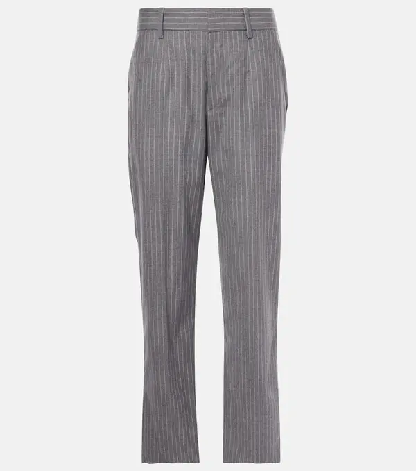 Isabel Marant Ritana Houndstooth Wool Tapered Trousers - Grey