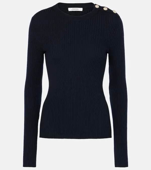 Dorothee Schumacher Essential Ease Wool & Silk-blend Sweater - Blue