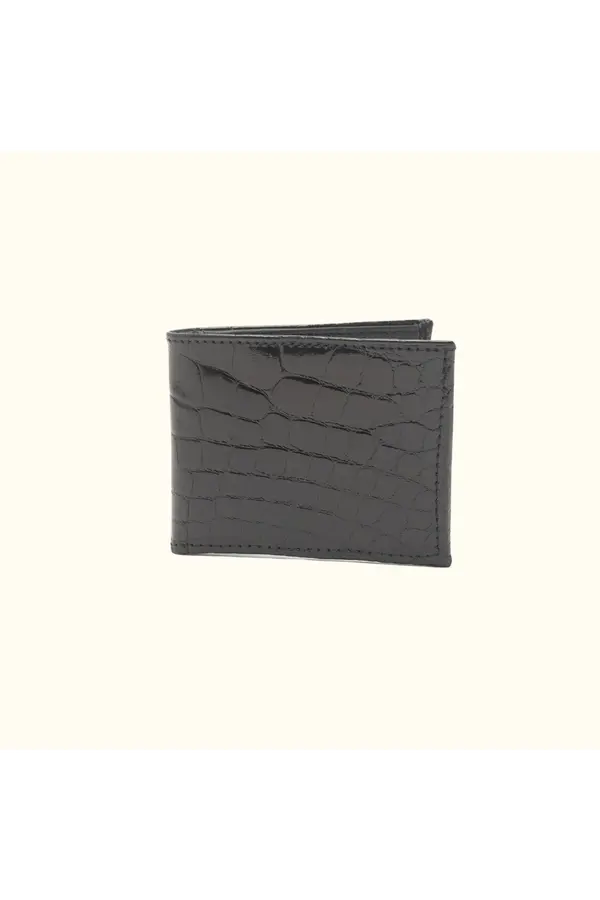 NORTON AND HODGES Roubaix All Alligator Wallet - Black