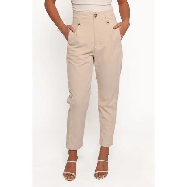 PETAL & PUP Jones Crop Corduroy Trousers - Cream