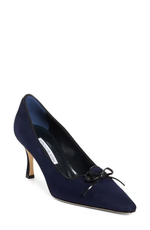 Manolo Blahnik Zaman Pump - Navy/black