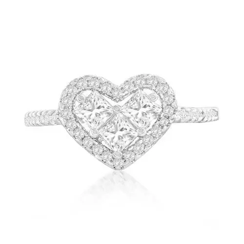 DONATELLO GIAN Name Crystal Heart Ring