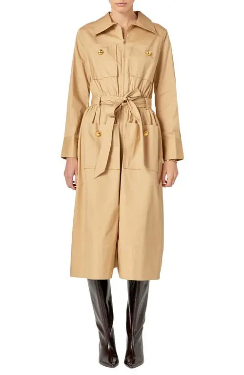 English Factory Long Sleeve Midi Dress