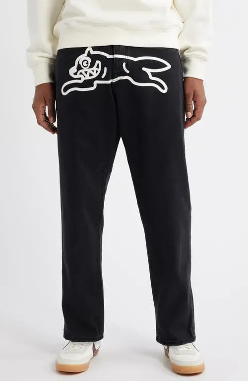 ICECREAM Dogtown Nonstretch Straight-leg Jeans - Black Caramel