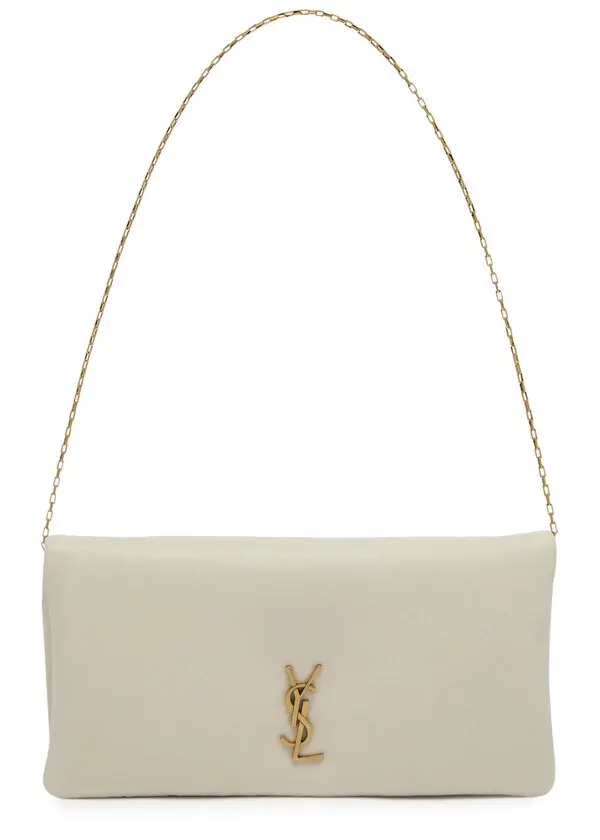 Saint Laurent Calypso Mini Grained Leather Wallet-on-chain